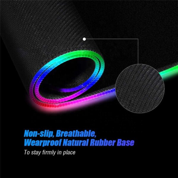 Colorful LED Light Rubber Gaming Mouse Pad - FDT Rubber