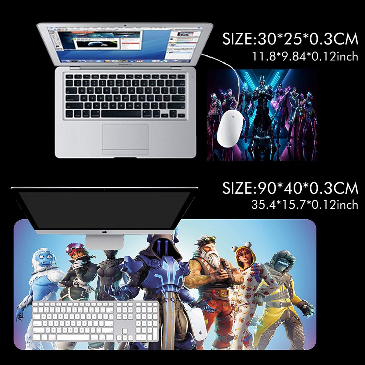 Gaming Mouse Pad Waterproof Non-Slip Mouse Pads for Computers 9.8x12x0 ...