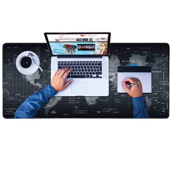 World Map Gaming Large Gamer Big Computer Office Desk Keyboard Pad ...
